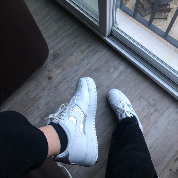 Nike | Shoes | Holographic Nike Air Force | Poshmark